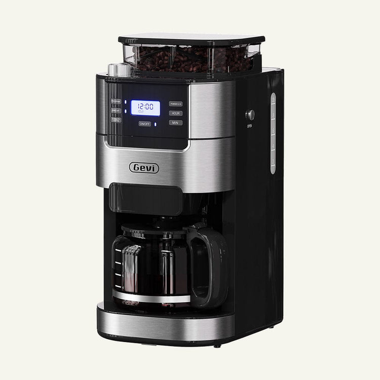 GEVI | 10-Cup Coffee Maker Machine with Built-in Grinder