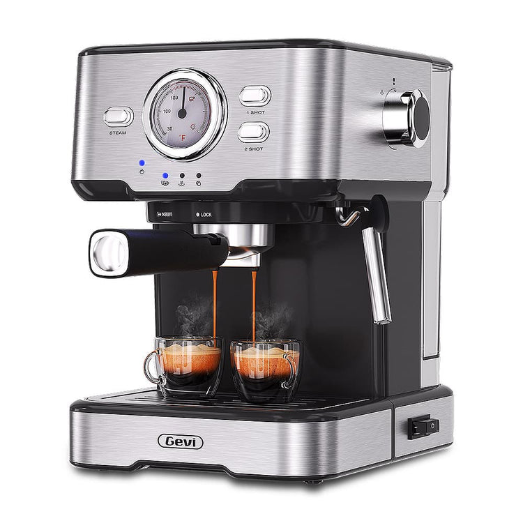 GEVI | 2-in-1 Fully Automatic Espresso Machine with Milk Frother Wand ...