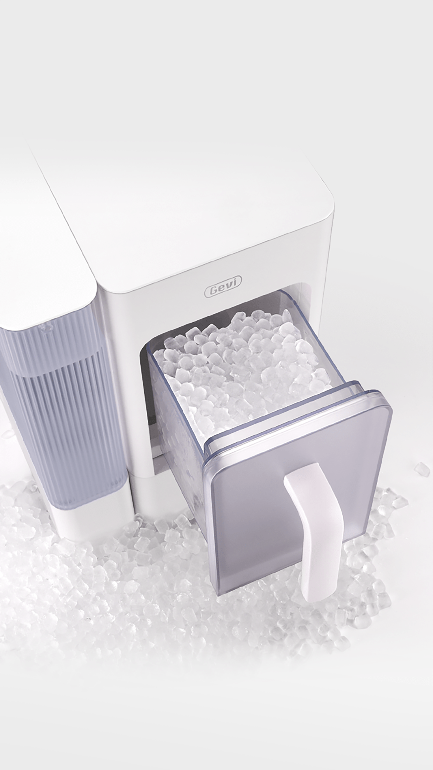 GEVI | Adella Countertop Crystal Clear Nugget Ice Maker Machine