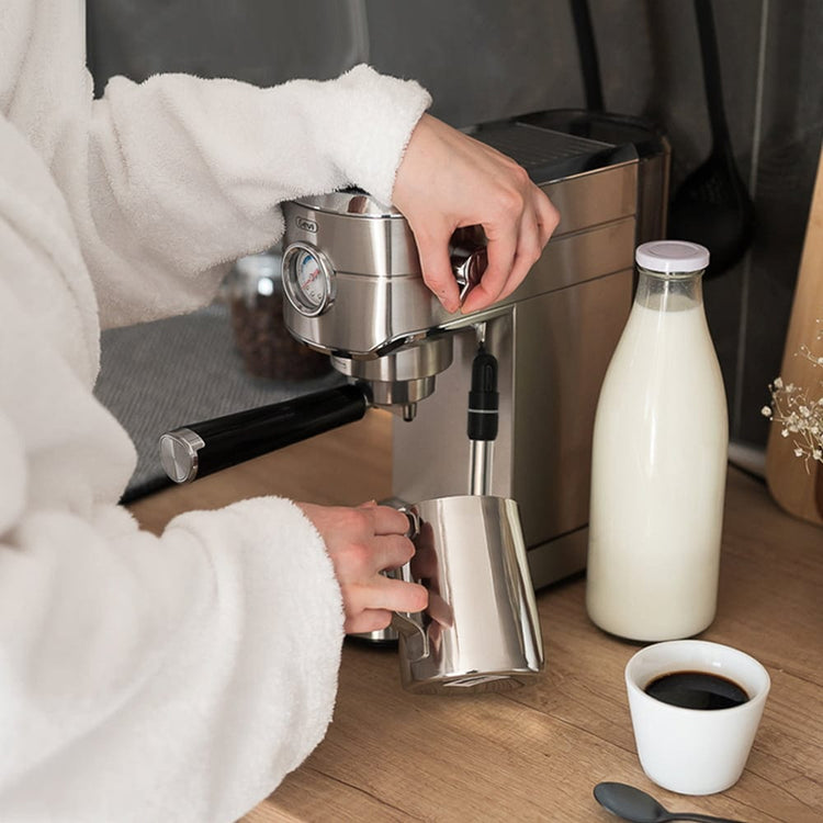 GEVI | Compact Espresso Machine with Milk Steam Wand for Cappuccino and ...