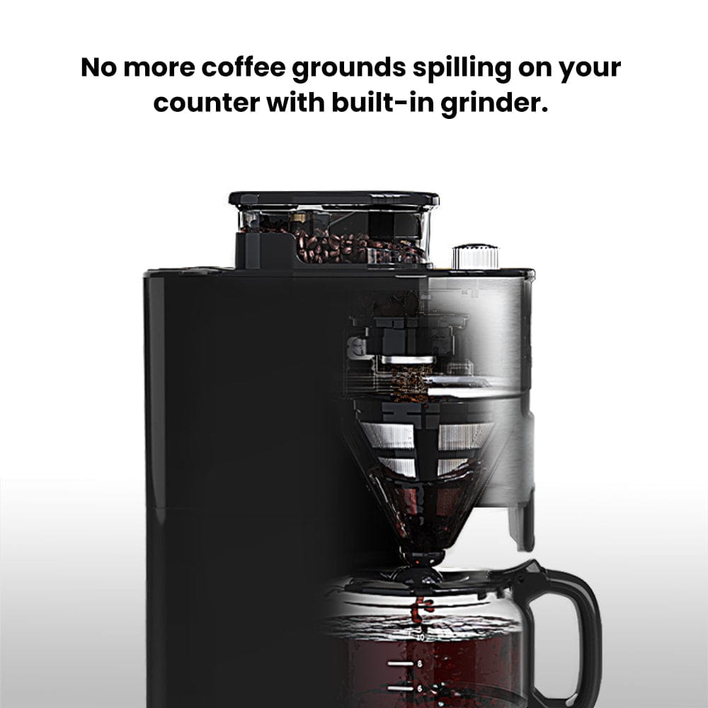 GEVI | 10-Cup Coffee Maker Machine with Built-in Grinder