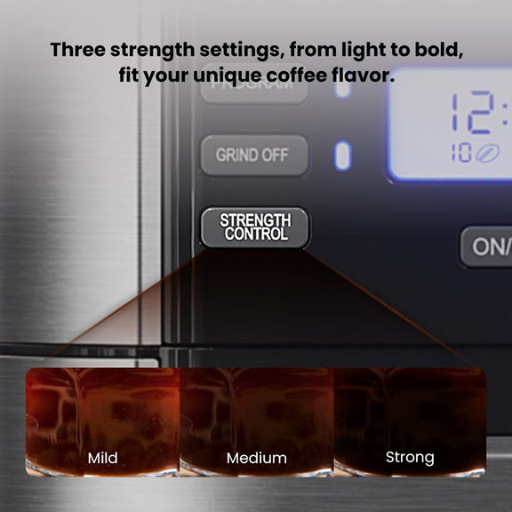 GEVI | 10-Cup Coffee Maker Machine with Built-in Grinder