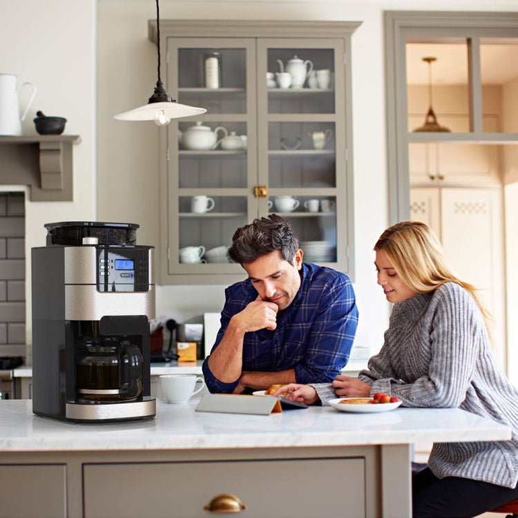 GEVI | 10-Cup Coffee Maker Machine with Built-in Grinder