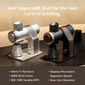 GEVI GrindMaster Ultimate Stepless Coffee Grinder VelPro 400