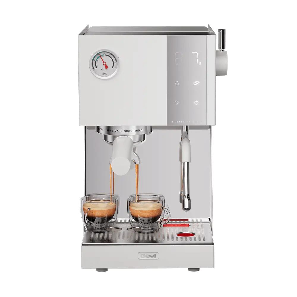 GEVI 20 Bar Semi Automatic Espresso Coffee Machine with OPV, White