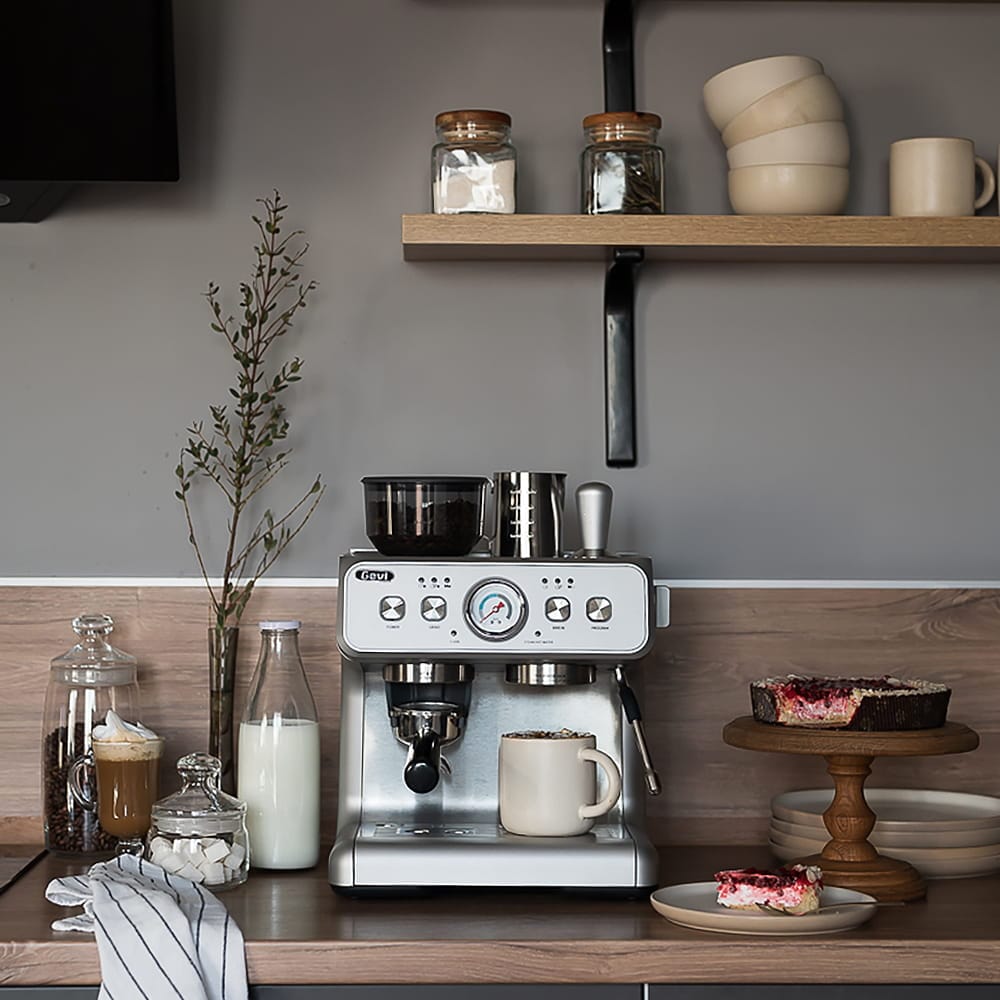 GEVI | BrewCombo All in One Dual Boiler Espresso Machine for Home