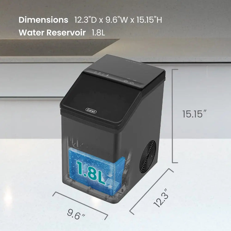 GEVI KNOVA Portable Countertop Compact Gemi Nugget Ice Maker