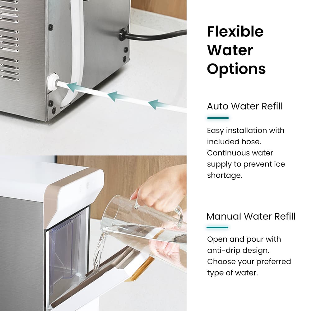 GEVI | Household V2.0 Countertop Nugget Ice Maker Machine for Home