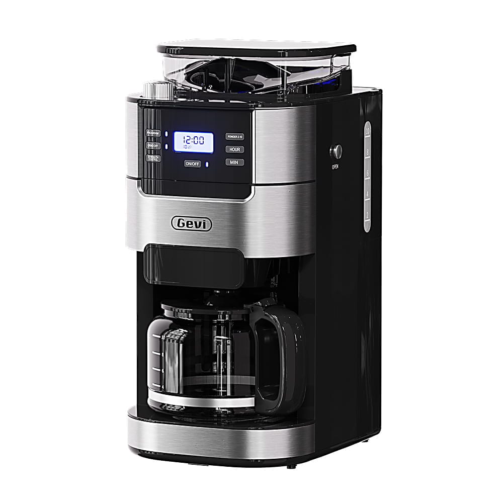 GEVI | 10-Cup Coffee Maker Machine with Built-in Grinder