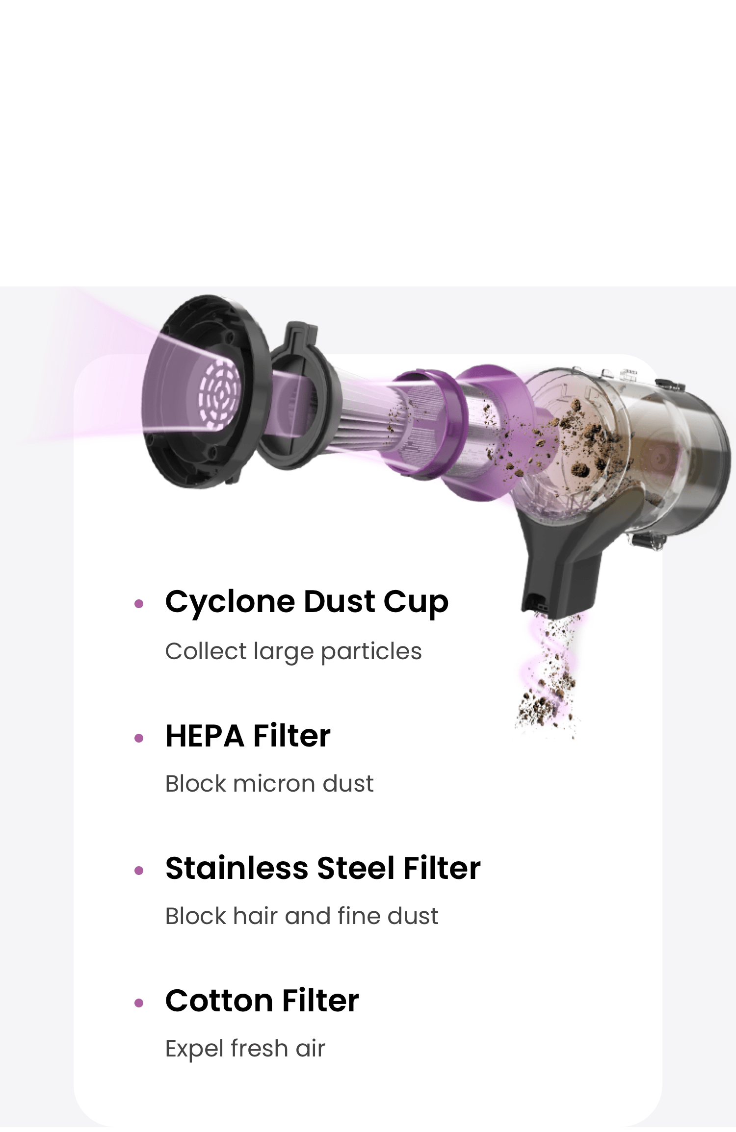 GEVI | DeepIn 2-in-1 Strong Suction Cordless Vacuum Cleaner with HEPA ...